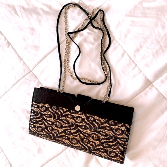 Payless | Bags | Fioni Lace Clutch Bag With Crossover Rope Chain Strap ...